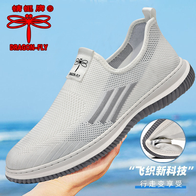 蜻蜓牌男鞋2025夏季新款网面鞋透气防臭休闲百搭轻便运动跑步鞋子