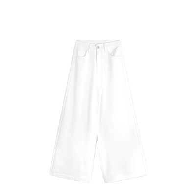 KRO全新二代升级面料阔腿牛仔裤女高腰慵懒垂感宽松显瘦