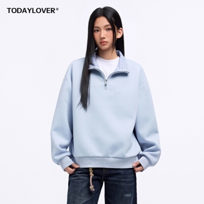 TODAYLOVE卫衣女春秋款立领