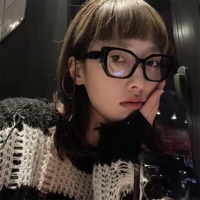 彼蜜思 小红书网红同款黑框眼镜女平光装饰防蓝光护眼素颜镜框潮2