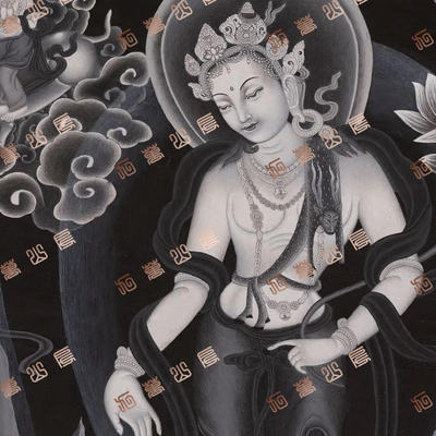 D245菩萨Bodhisattva唐卡绘画高清电子图片喷绘临摹素材