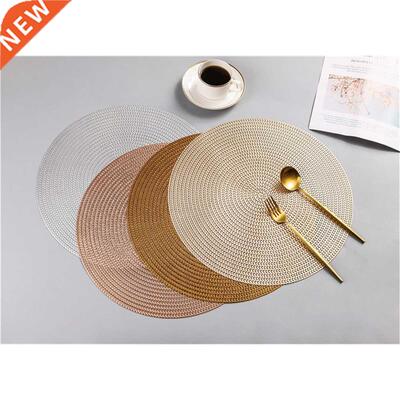 Round Pvc Placemat 38cm Dinner Table Mat Anti-scalding