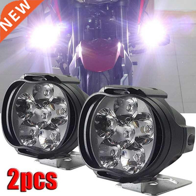 2Pcs 6 LED Auxiliary Headlight for Motorcycle Spotlights La