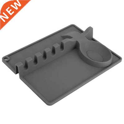 Spoon Rest Washable Gray Silicone Anti-Scald Kitchen Utensil