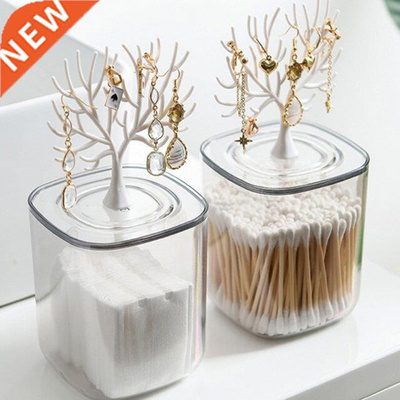 Creative Clear Cotton Swab Storage Box Cosmetic Makeup Dispe