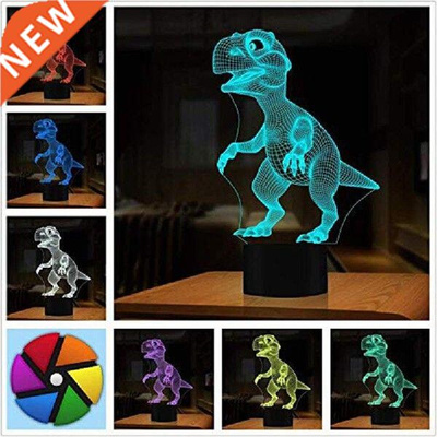 3D Dinosaur Kids LED Lp Touch Control 7 Colors Night