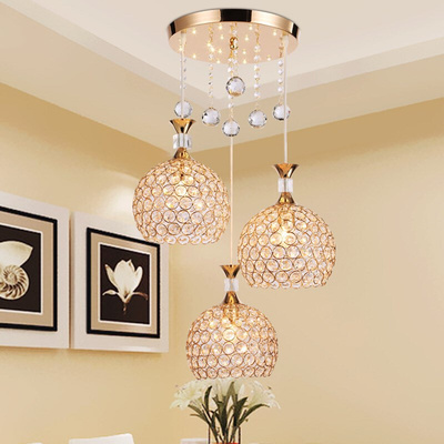 Dining room chandelier three-head led modern simple bar room