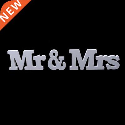 Mr & Mrs Sign Wooden Hollow Letters DecorationJu Married S