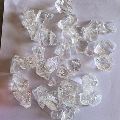 高白透明玻璃块玻璃石香薰机白水晶石扩香石装饰室内鱼缸造景石