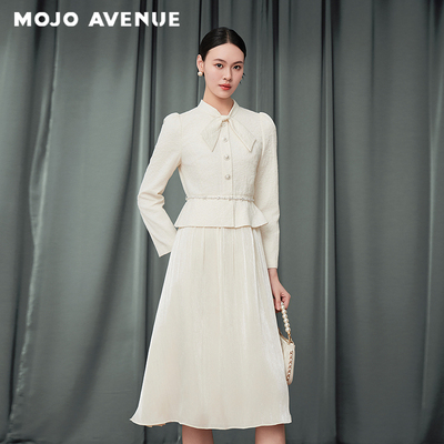 朗姿/MOJO AVENUE莫佐2025秋新款假两件连衣裙女士优雅精致