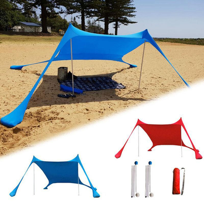 Family Beach Awning Windproof Beach canopy UPF50+ Anti-UV