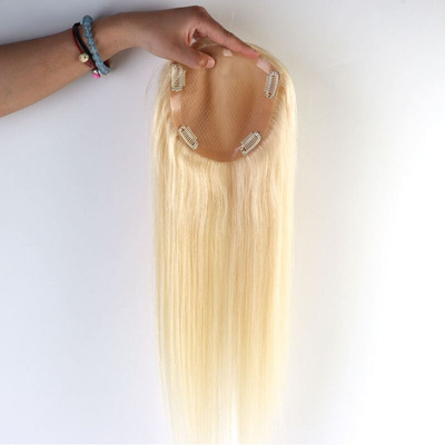 5X6 6X7递针女士发块 613 silk base blonde human hair toupee