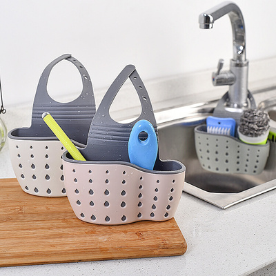 SU304 Kitchen sink sponge drainage storage rack organizer