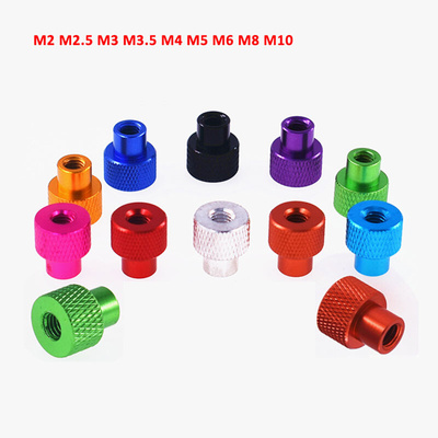PCS M2-M10 Aluminum Alloy Through Hole Nuts Knurled Thumb S