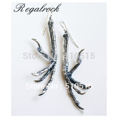 Regalrock Gothic Raven Claw Talon Earring Punk Crow Bird Sk