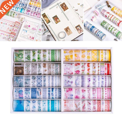Washi Tape Set 100 Rolls Self Adhesive Tape Paper Sticky Ta