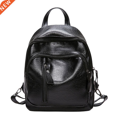 Leather Backpack Women Multifunction Shoulder Bookbags Scho