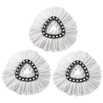 3Pcs 360 Rotation Cotton Yarn Microfiber Mop Heads Refills R