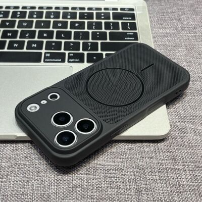 TPU网孔散热壳大视窗适用iPhone17promax手机壳苹果16pro透气15纯色14/13软壳网红超火全包15plus防摔手机套