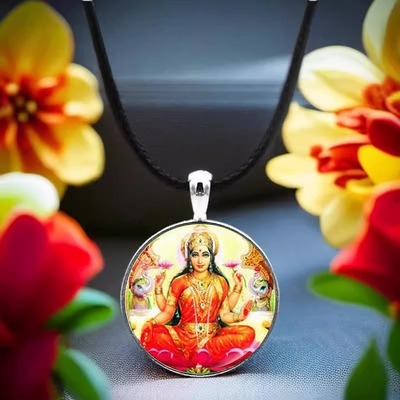 印度Lakshmi拉克希米女神财富繁荣好运护身符吊坠2.5cm