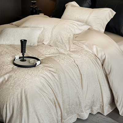 轻奢夏季高级感100支天丝棉四件套裸睡凉感丝滑莱赛尔床单被套2m