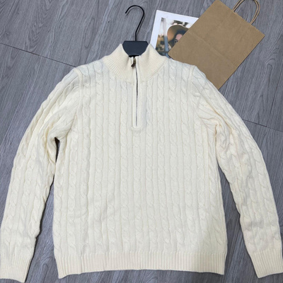 90羊毛10羊绒小马标半拉链毛衣