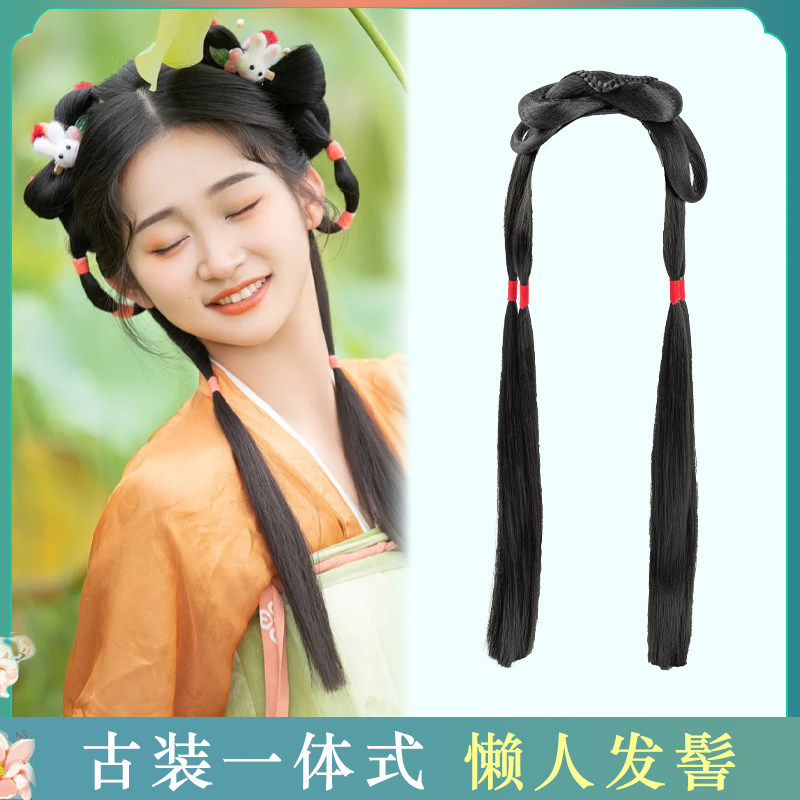 秀韵古装汉服假发发髻古风新手懒人一体式发包女红楼梦林黛玉造型
