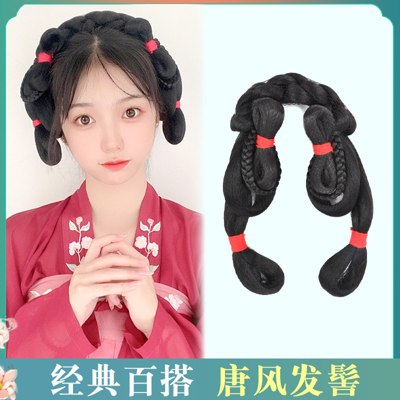 汉服假发包唐风一体式蝴蝶软发髻古风明制造型新手百搭发箍发包