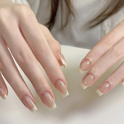 中长款法式纯欲风手工穿戴甲百搭