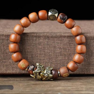 龙虎山法物流通处天师府赋能直发问道龙虎【貔貅雷击枣木手串】