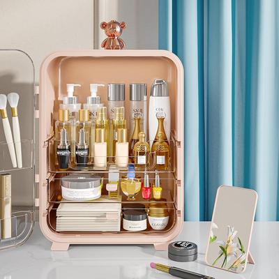 Dust-proof cosmetic storage box, dressing table skincare org