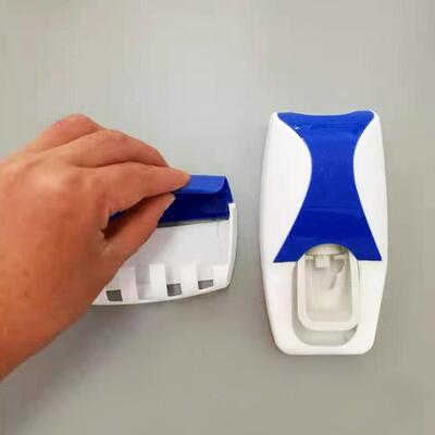 Bathroom Set No-Drill Toothpaste Holder Automatic Toothpaste