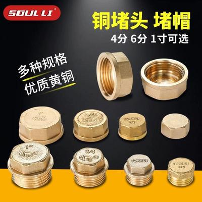 Full copper external thread plug 4 internal thread water pip