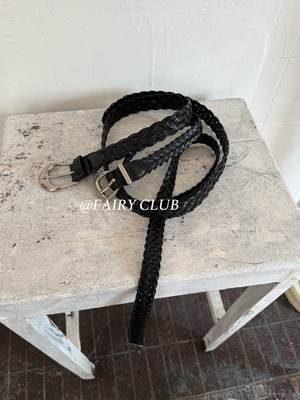 复古金属手工编织腰带韩版时髦百搭免打孔针扣皮带简约日常裤带女