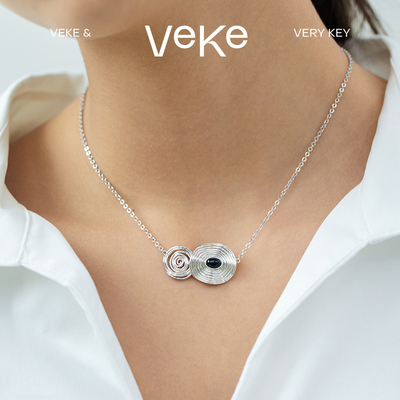 VEKE「圆满」黑玛瑙吊坠高级感简约小众颈链NC16112A
