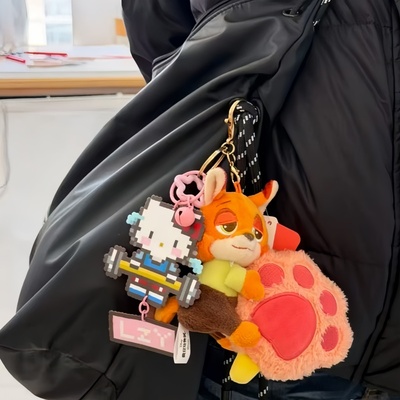 疯狂动物城朱迪尼克毛绒挂件