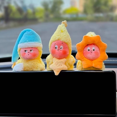 新款卡通公仔车载中控屏装饰摆件