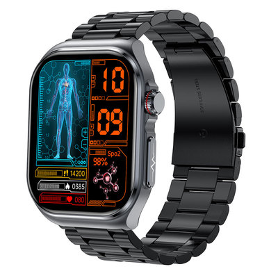 【NFC门禁】VISIKE高精度无创监测血糖血压尿酸血脂智能手表心率心电图24小时检测量仪老人微体检健康手环