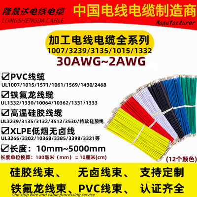 实力厂商加工裁剪线束AWG全系列