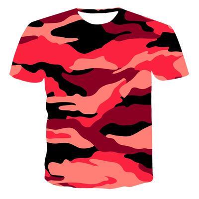 Camo Casual Sports Slim Fit Men's T-Shirt迷彩休闲运动修身T恤