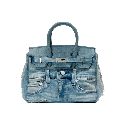 MarginGoods腰头拼接银扣手提包