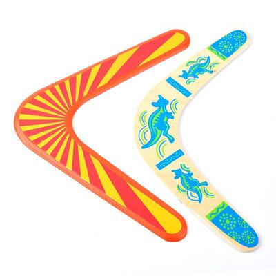 Childrens wooden boomerang return to fly to go ware frisbee
