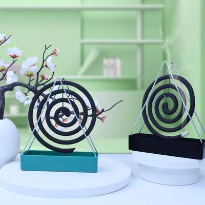 Creative ironwork triangular mosquito coil holder, with a sa