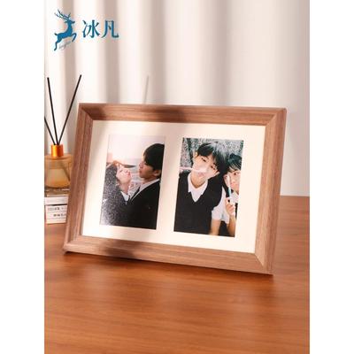 实木相框礼品桌夫妻照片打印成相框玉生有你定制挂墙用硬纸板