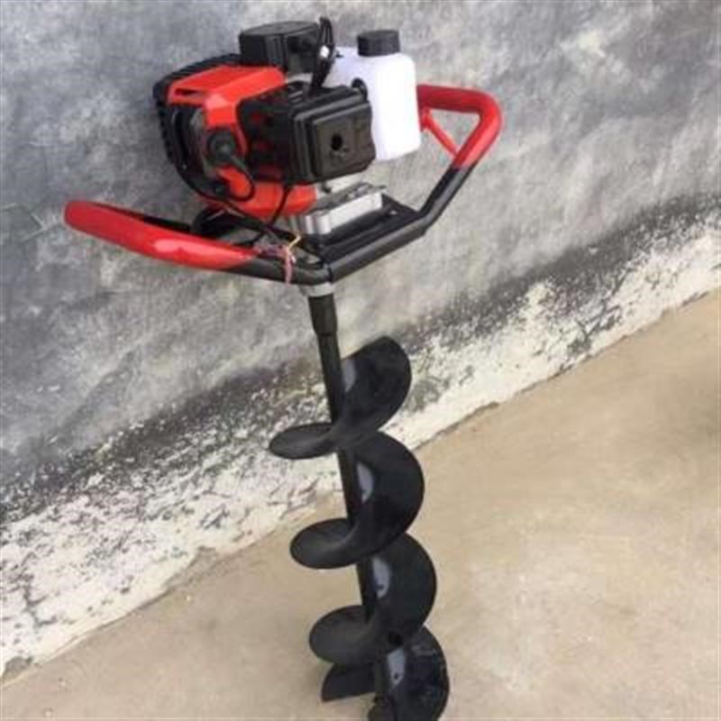 新品产大棚打桩地钻机 大马力汽油机促品便携式植树.挖坑地钻机