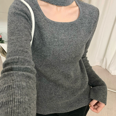 OMO-这次新品真的绝方领设计款超美打底衫（含100绵羊毛）SH59287