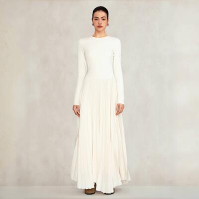 “南法假日”棉感天丝连衣长裙