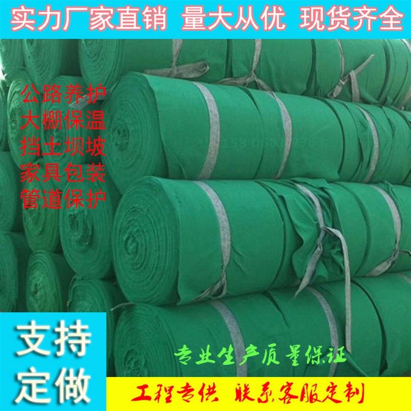 绿色土工布工程无纺布毛毡防尘布盖布建筑工地土沙石盖煤环保绿化