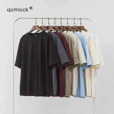 QOTRIOCK300g重磅纯棉短袖T恤男
