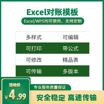 公司客户对账单模板excel供应商往来销售月经算财务电子版表格